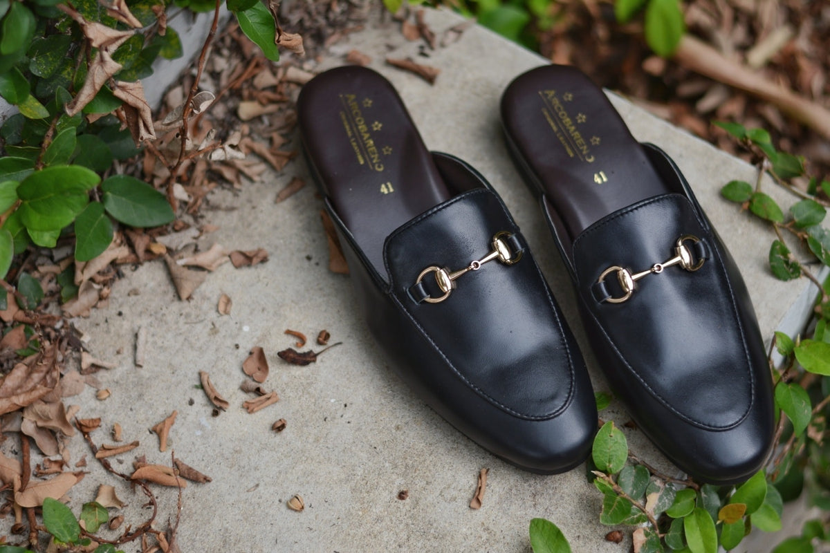 701 Slipper Horsebit Matt Black – Arcobareno